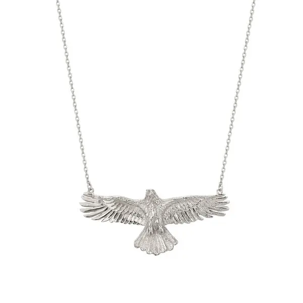 Zoë & Morgan Eagle Pendant Necklace - Silver