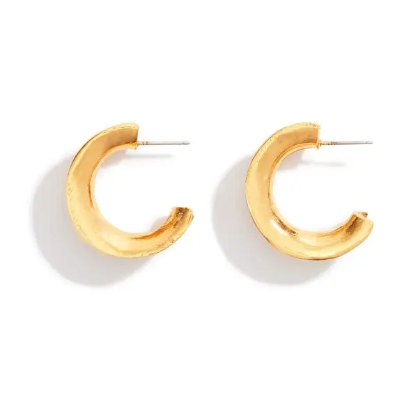 Lovard Mini Carved Hoop Earrings - Gold