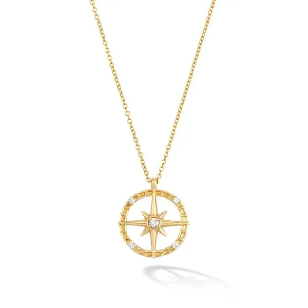 DOWER & HALL True North Diamond Pendant - Gold