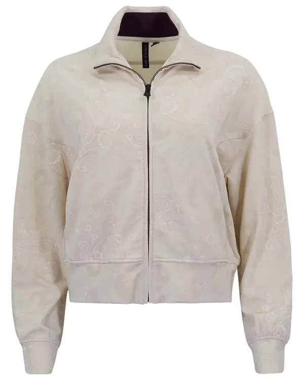 LORDS OF HARLECH Judy Paisley Cropped Zip Jacket - White
