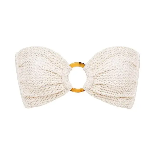 MONTCE Tori Bikini Top Bone Crochet - White
