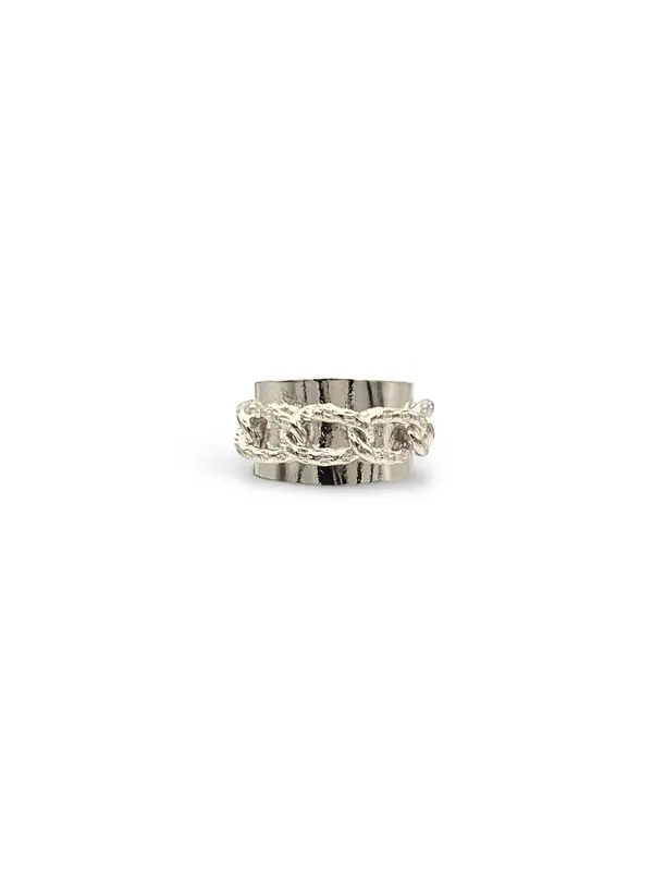 JAREDJAMIN Charlie Chain Ring - Silver