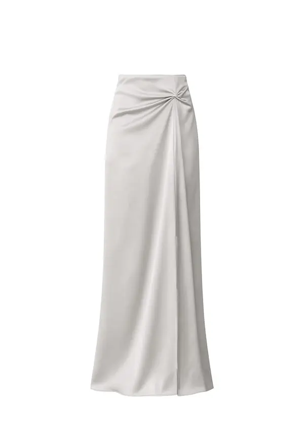 NAZLI CEREN Corinne Satin Maxi Skirt
