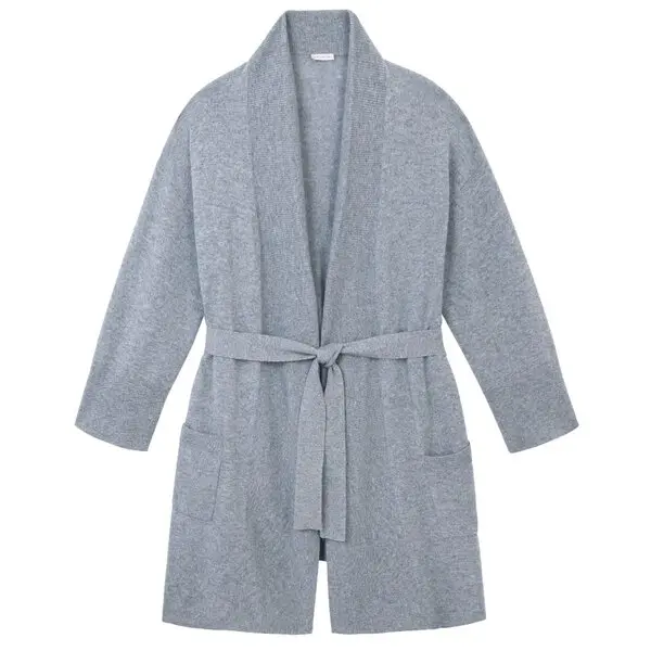 MAMU DREAM Silver Pure Cashmere Robe - Grey