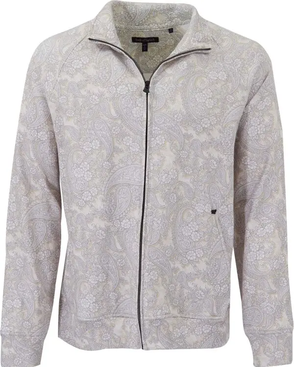 LORDS OF HARLECH Neville Full-zip Printed Jacket - White