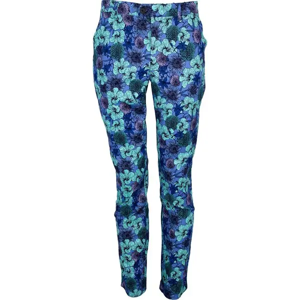 LORDS OF HARLECH Jack Lux Hibiscus Garden Pants - Blue