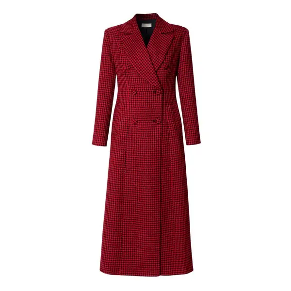 AGGI BY HALEWSKI Stephanie Dark Maxi Coat - Red