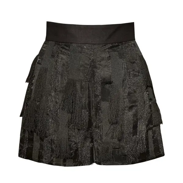 GEEGEE COLLECTION Sekhmet Fringe Shorts