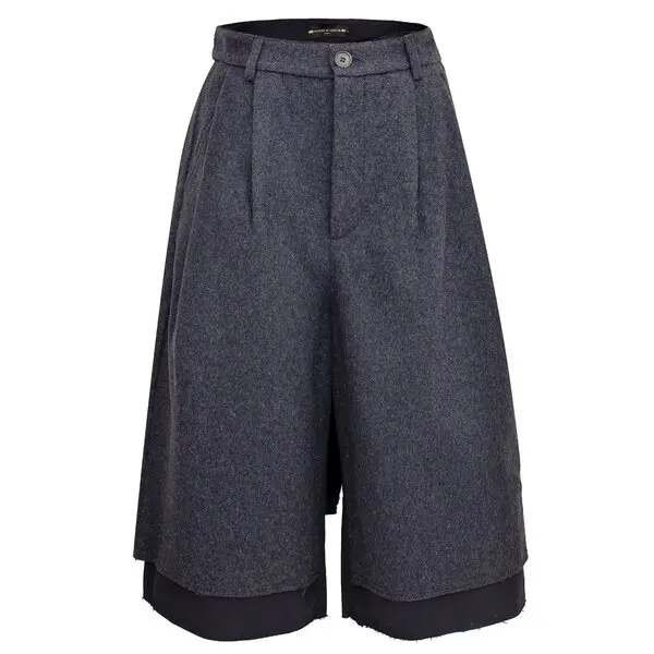 SMART AND JOY Wool Wide-leg Shorts