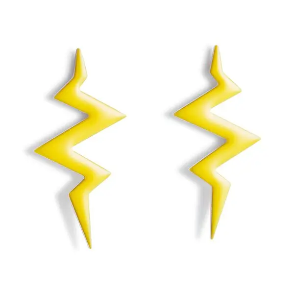 TOOLALLY Beats Enamel Earrings - Yellow