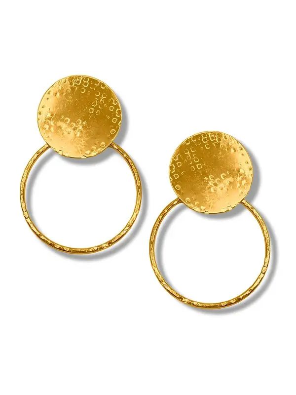 JAREDJAMIN Peacock Swing Clip-on Drop Earrings - Gold