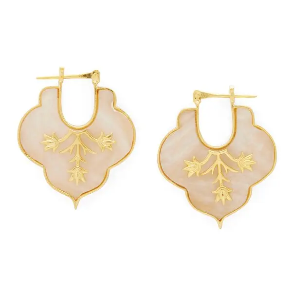 DHWANI BANSAL Mosaic Mother Of Pearl Earrings - Gold