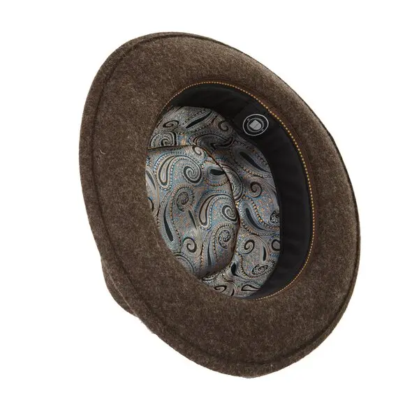 DASMARCA HATS Felt Fedora Hat With Wide Brim - Brown