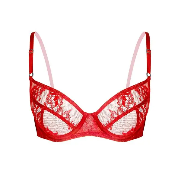MONIQUE MORIN LINGERIE Moonstruck Balconette Bra Fire - Red