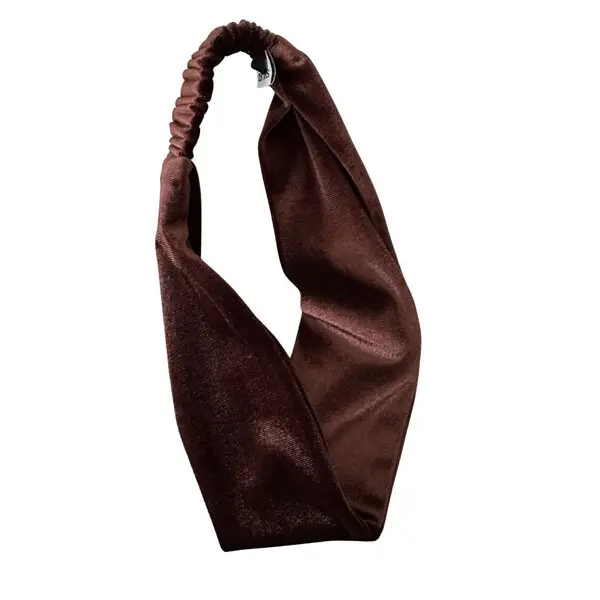 SYLKI Velvet Headband - Brown