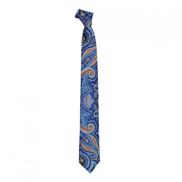 DAVID WEJ Paisley Printed Neck Tie - Blue