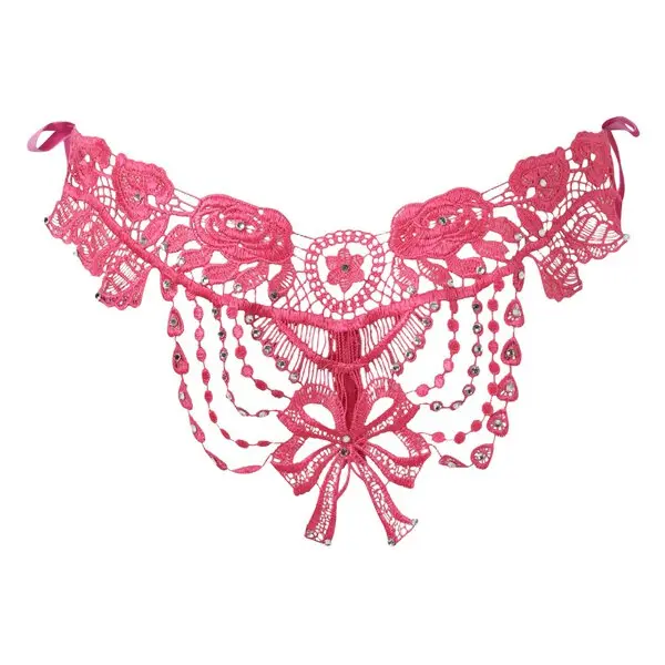 BELLE ET BON BON Limited Edition Sparkling Crystal Bisoux French Knicker Showgirl Trend - Pink