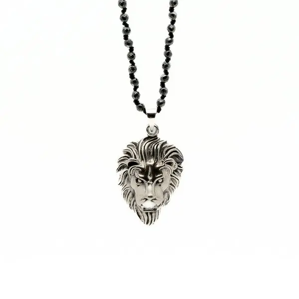EBRU JEWELRY Leo Pendant Necklace - Silver
