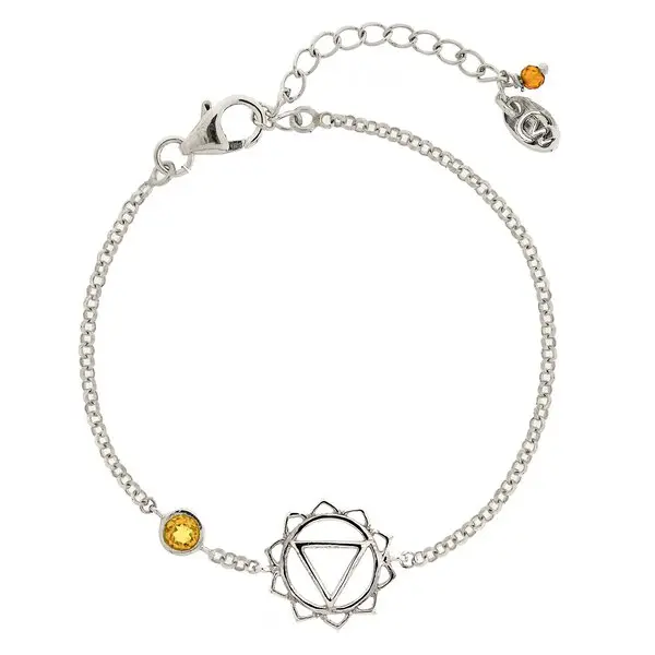 CHARLOTTE'S WEB JEWELLERY Solar Plexus Chakra Charm Bracelet - Silver