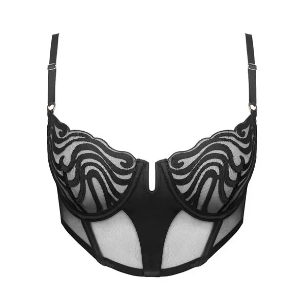 MONIQUE MORIN LINGERIE Echo Bustier - Black