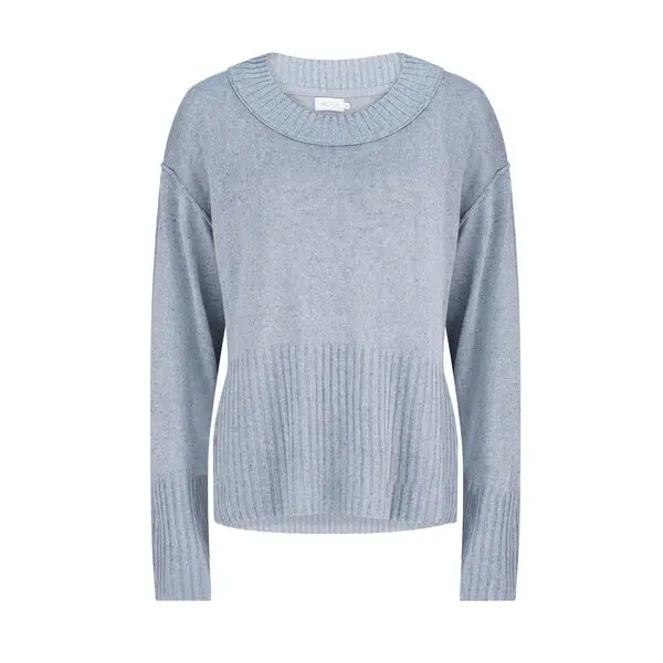 DREF Relaxed Fit Knit Sweater - Blue