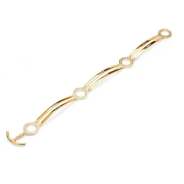 LUCY QUARTERMAINE Art Deco Halo Bracelet In Vermeil - Gold