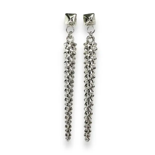 JAGGED HALO JEWELRY Artemis Spike Dangle Earrings - Silver
