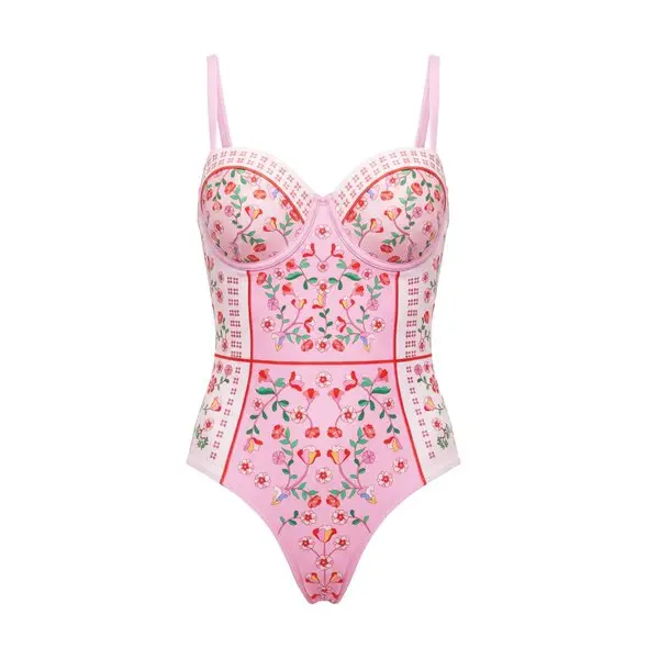 JESSIE ZHAO NEW YORK Blush Botanica One Piece Swimsuit - Pink