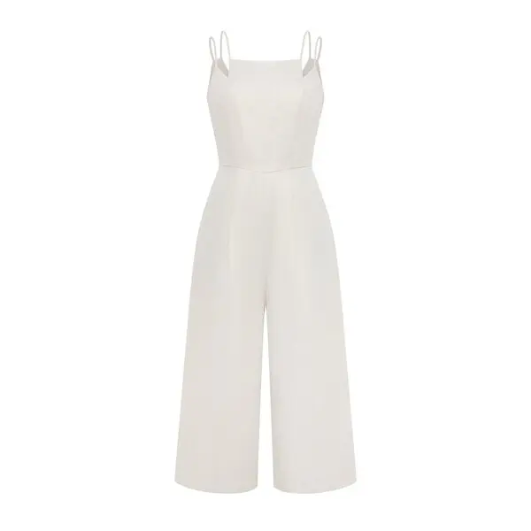 EMMA WALLACE Shelly Metallic Jumpsuit - Silver