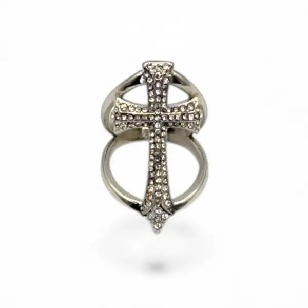 JAGGED HALO JEWELRY Cross Ring - Silver