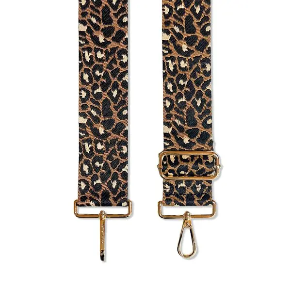 APATCHY LONDON Cheetah Print Bag Strap - Brown