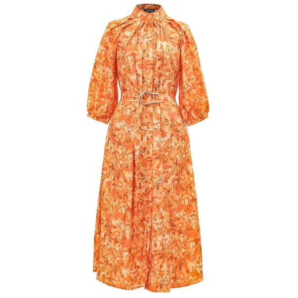 SMART AND JOY Camouflage Print Shirt Dress