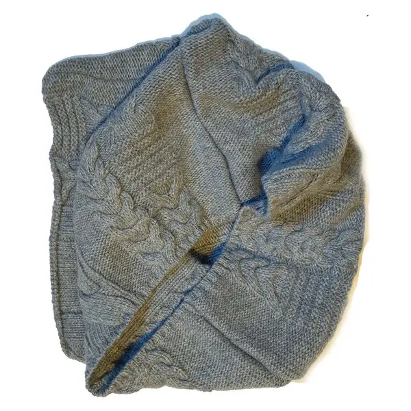 PERALUNA Cable Knit Cashmere Blend Neck Warmer - Grey