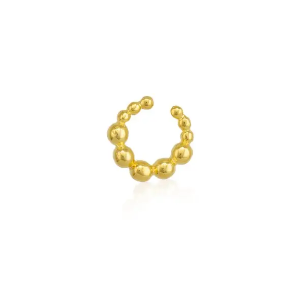 SPERO LONDON Bubble Bead Sterling Silver Ear Cuff - Gold