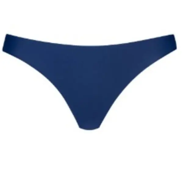 PQ Ruched Low-rise Bikini Bottom - Blue