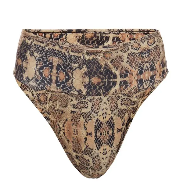 NOA COLLECTIVE Audubon High-waisted Bikini Bottom - Brown