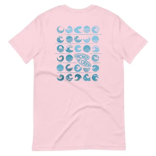 ANCHOR & CREW Cotton Surf N Waves Passenger Organic Cotton T-shirt - Pink