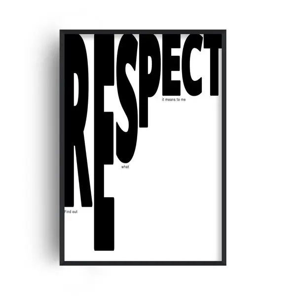 FANCLUB Respect Retro Music Giclée Art Print A2 - Black