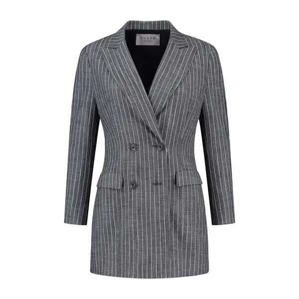 VULTO Pinstripe Double-breasted Jacket