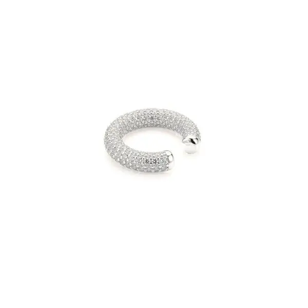 JAREDJAMIN Elara 18k Plated Cubic Zirconia Ear Cuff - Silver