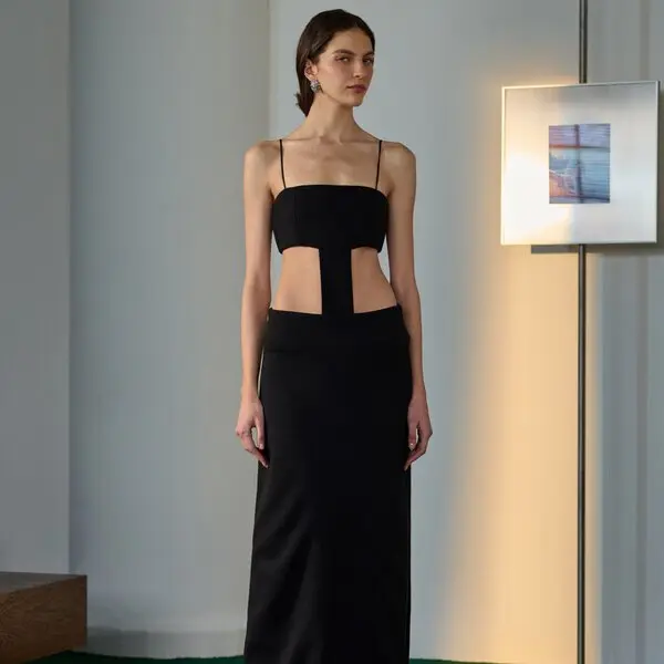 LORENA SARAVIA Mara Jersey Dress - Black