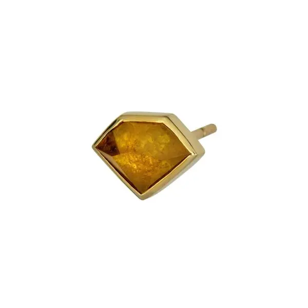 RAHUL'S JEWELS Sanctum Arx Earring Single 14 Karat Gold With Genuine Yellow Diamond - Gold/yellow