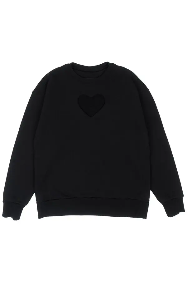 MYSIMPLICATED Oversized Heart Cutout Sweater