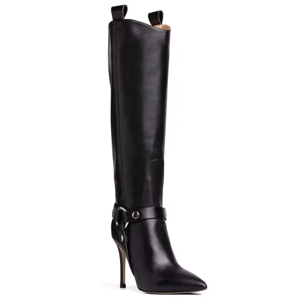 BEAUTIISOLES BY ROBYN SHREIBER Phoebe Leather Knee High Boots