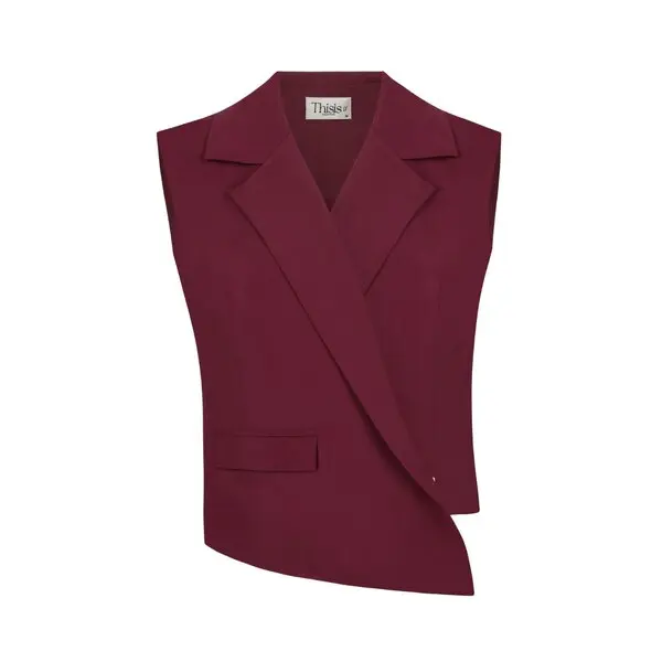 THISISU COLLECTION Vera Oversize Asymmetric Vest
