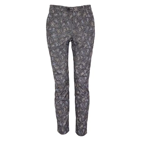LORDS OF HARLECH Jack Madrid Paisley Pant Smoke - Grey