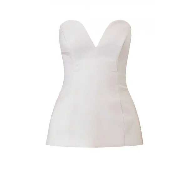 AGGI BY HALEWSKI Lamia Off Corset Top - White