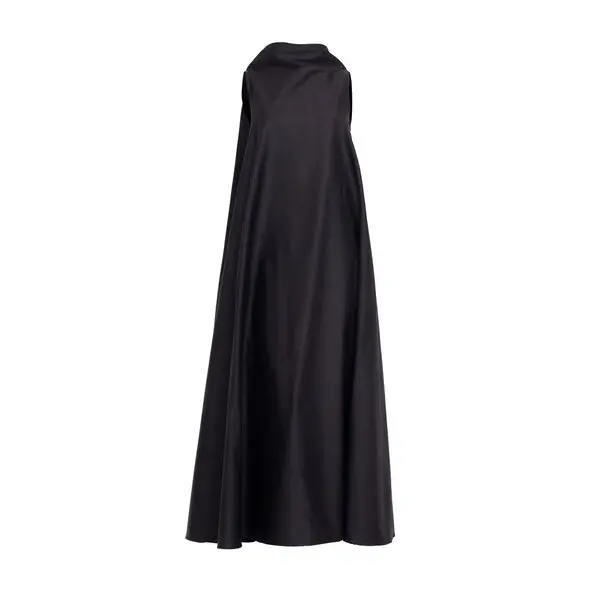 BIANCA POPP Bell Dress Long In Cotton - Black