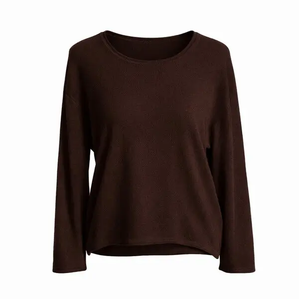 FIORA MUSE Relaxed Wide Sleeve Cashmere Sweater - Brown