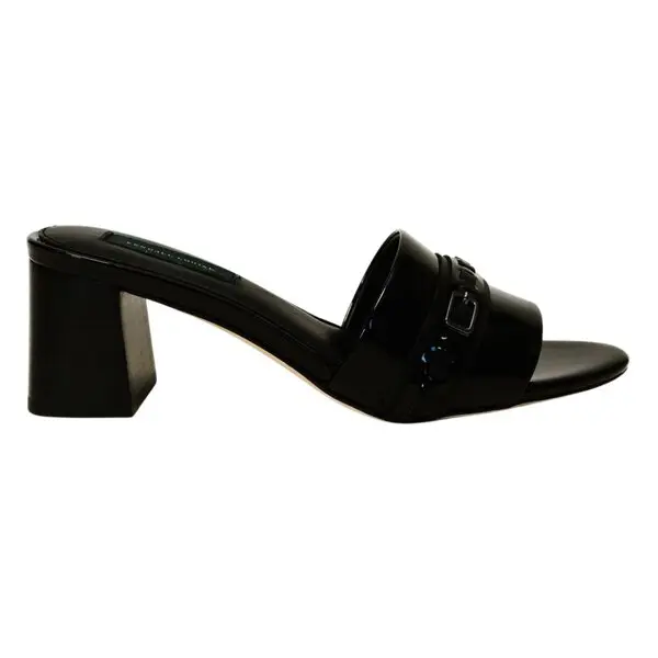 KENDALL LOUISE Ruby Patent Leather Sandals - Black